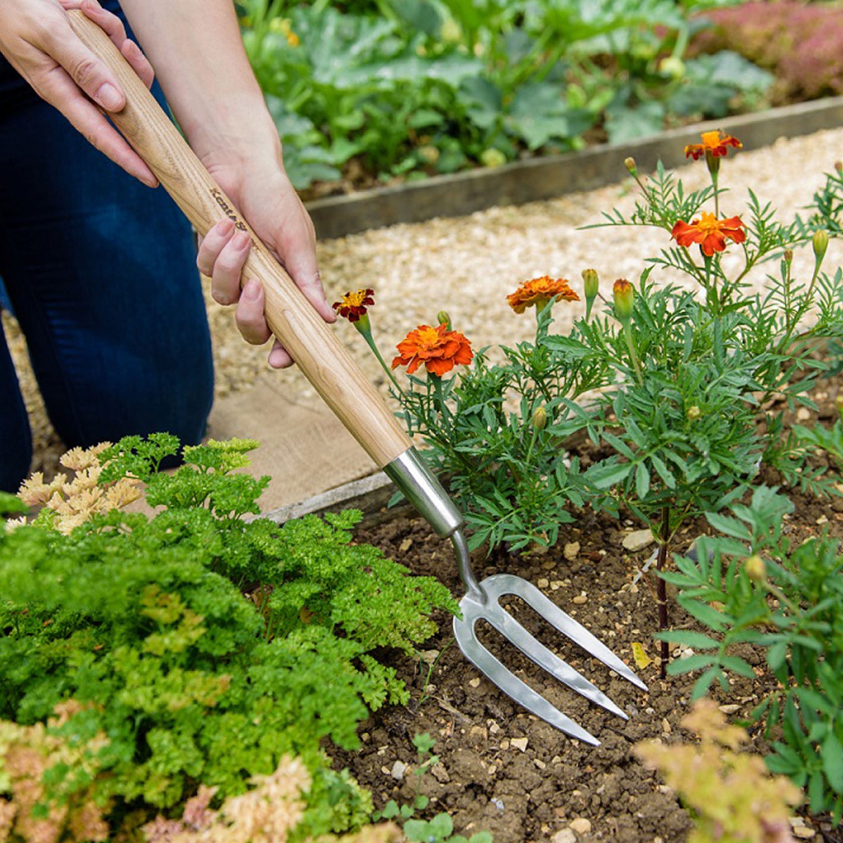 Kent & Stowe Border Hand Fork - Potting & Planting Tools