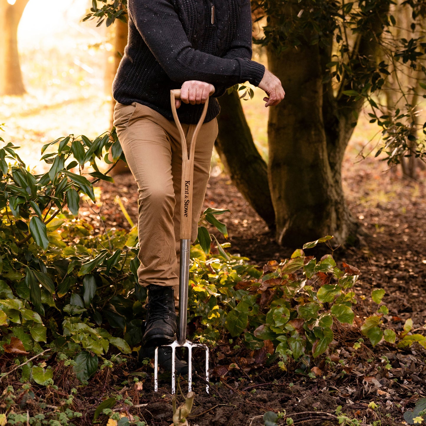 Kent & Stowe Stainless Steel Digging Fork - Digging Tools