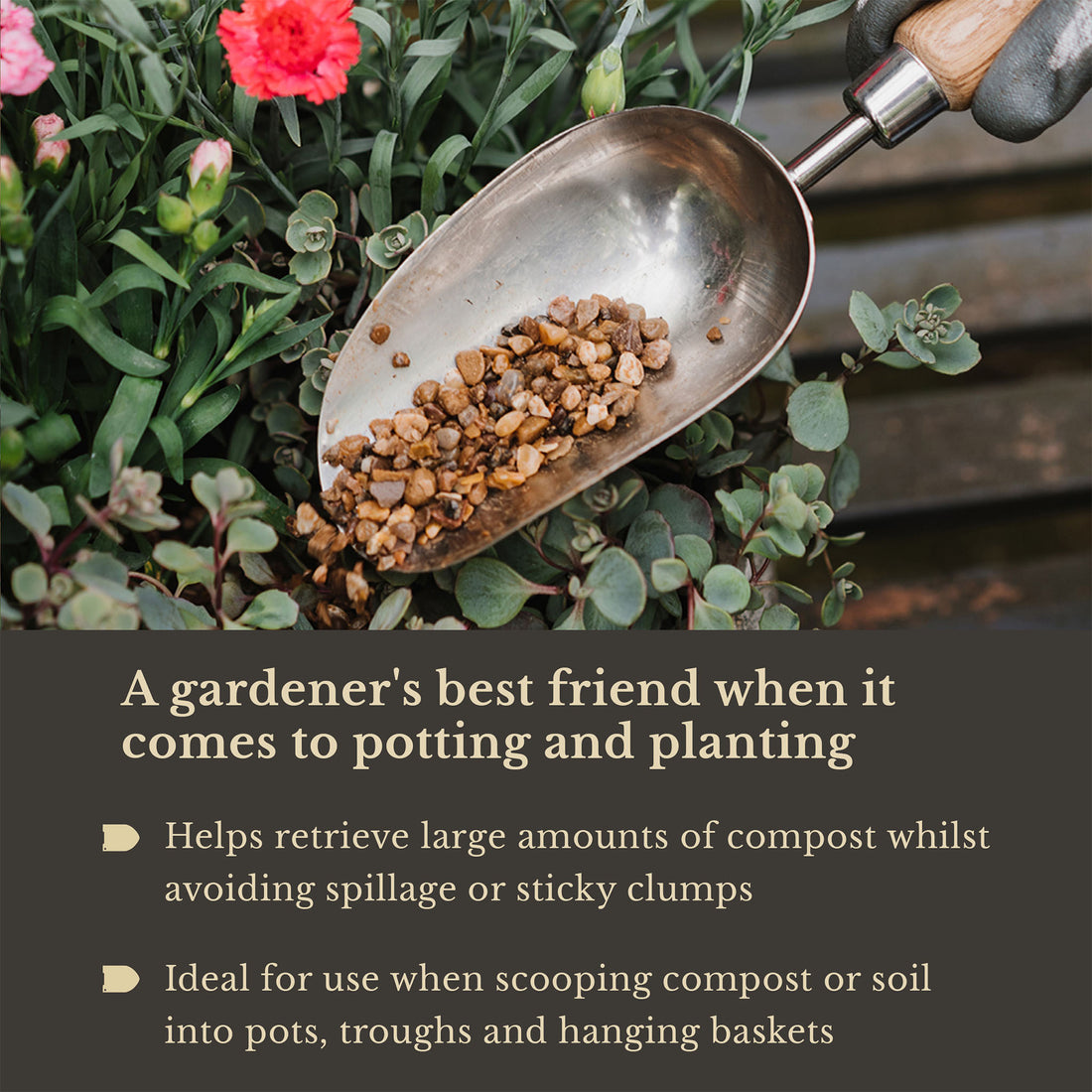 Kent & Stowe Hand Potting Scoop - Potting & Planting Tools